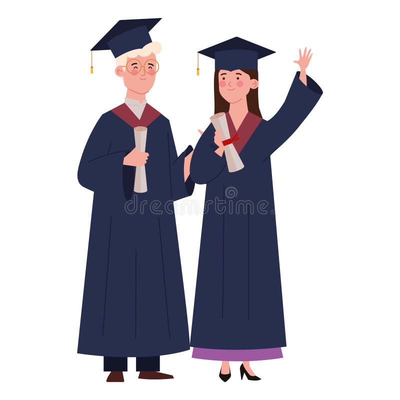 Graduation Event Cap Ceremony Stock Illustration - Illustration of ...