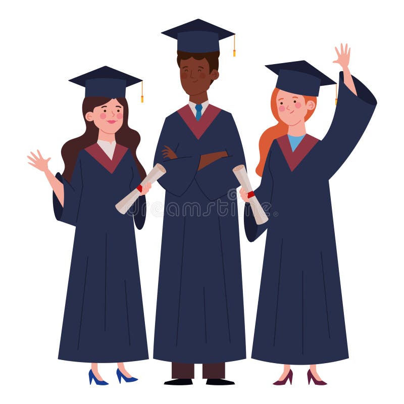 Graduation Event Cap Ceremony Stock Illustration - Illustration of ...