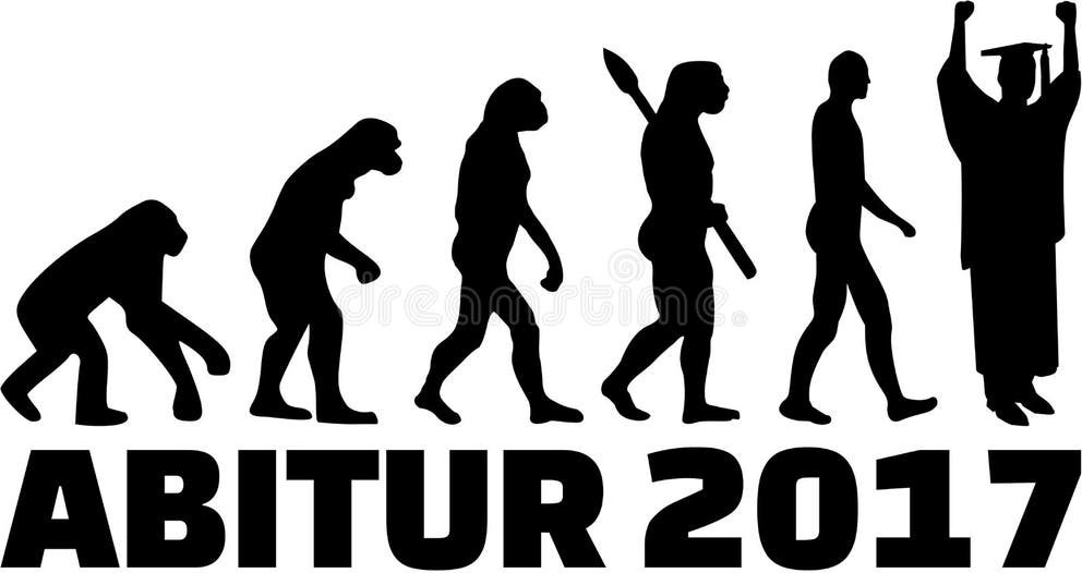 Graduation Evolution with Abitur 2017 Stock Vector - Illustration of ...