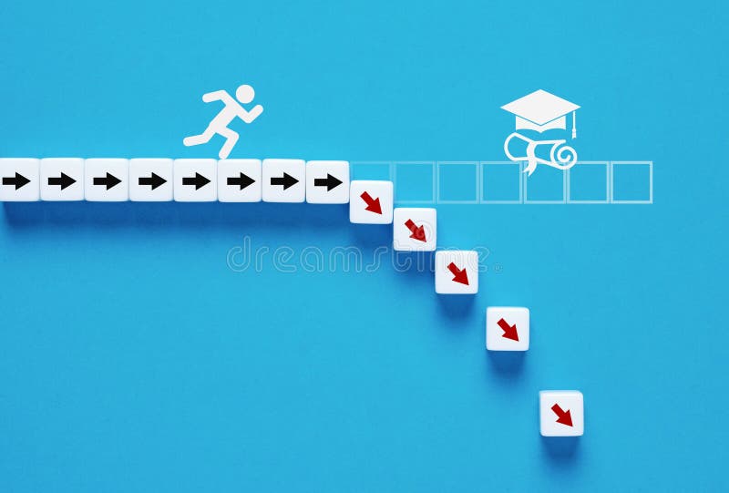 Graduation Failure. Fail To Graduate Stock Photo - Image of scholarship ...