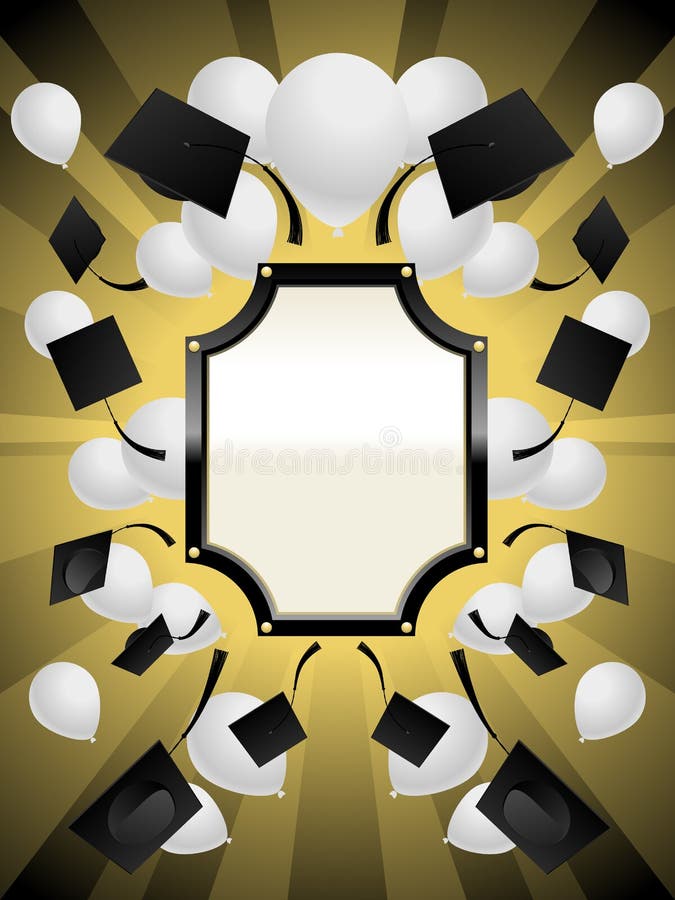 Graduation frame stock vector. Illustration of border - 14215758
