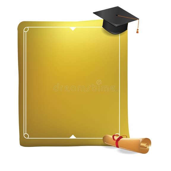 Graduation Frame. Vector Illustration Decorative Design Stock Vector ...