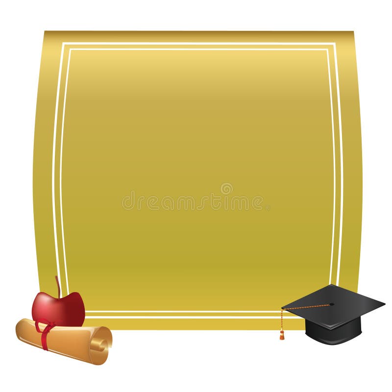 Graduation Frame. Vector Illustration Decorative Design Stock Vector ...
