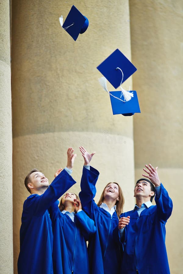 Graduation fun stock image. Image of successful, education - 64349889