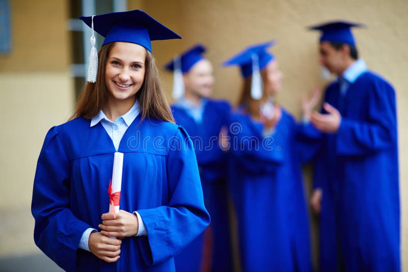 Graduation girl stock image. Image of graduation, college - 57053329