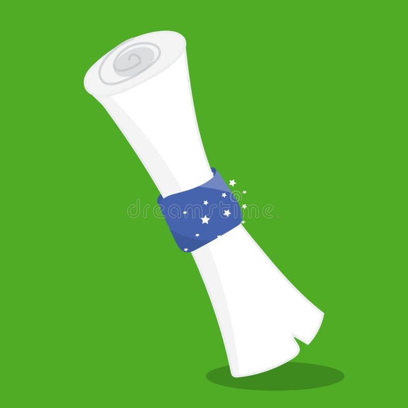 Graduation girl Scroll 16 stock vector. Illustration of vector - 198987605