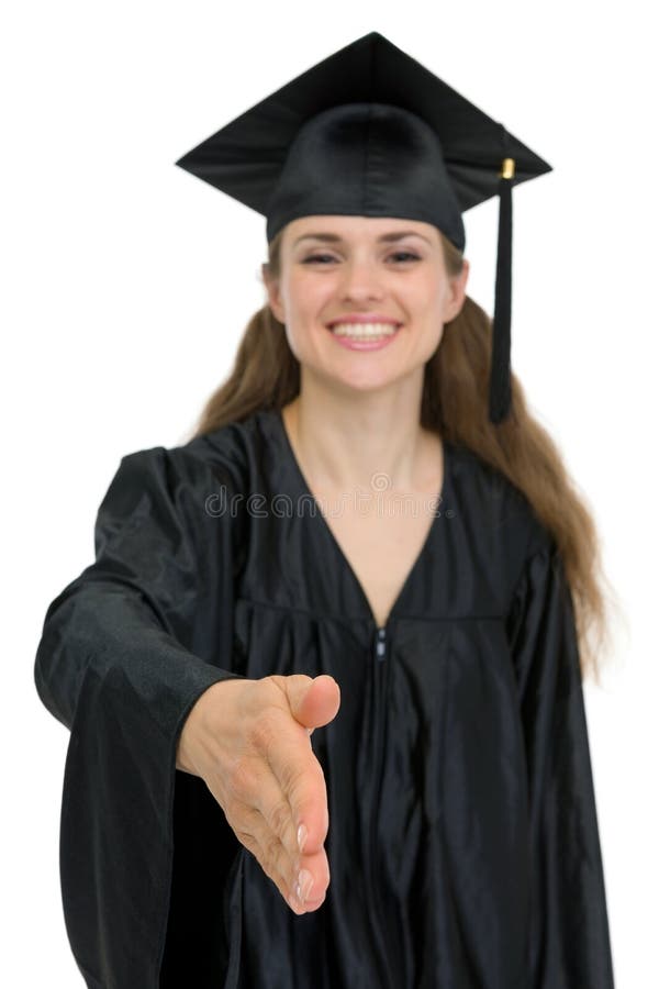 Handshake, Graduation Diploma and People in Success, Achievement and ...