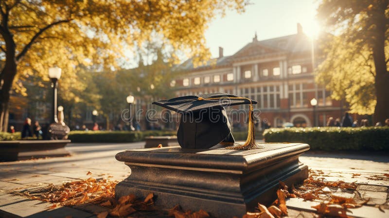 Graduation Gown Cap Tassel Success Achieved Background Stock Photo ...