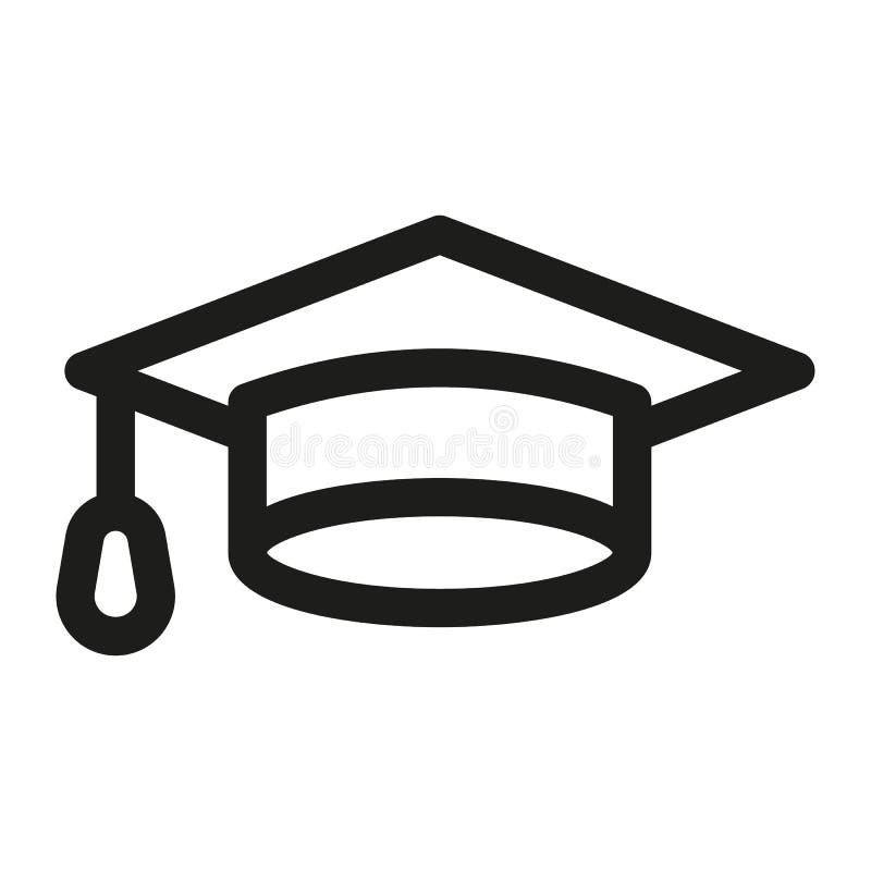 Graduation or Graduate Line Icon. Student Cap, Outline Education Vector ...