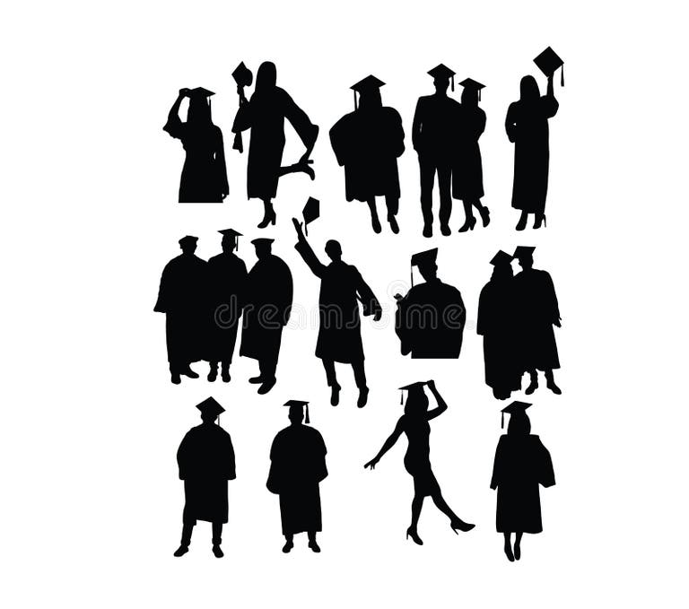 Graduation Activity Silhouettes Stock Illustrations – 30 Graduation ...