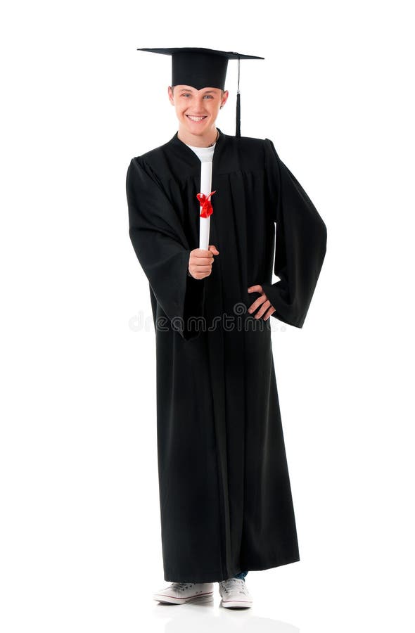 Graduation guy stock image. Image of graduated, holding - 51018771