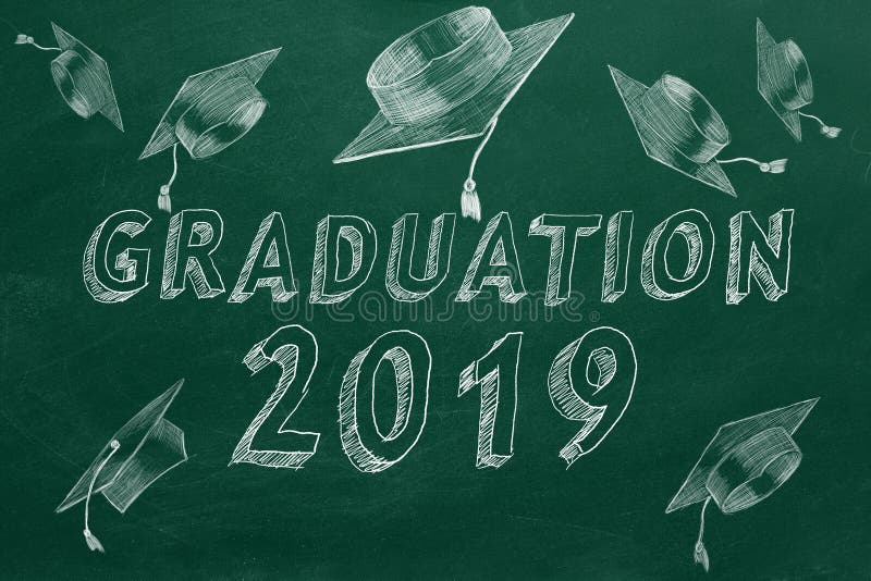 Graduation 2019 Invitation Card with Colorful Air Balloons. Stock ...