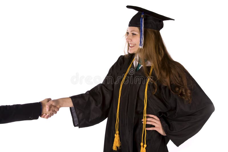 Graduation handshake stock image. Image of emotion, graduation - 12198519