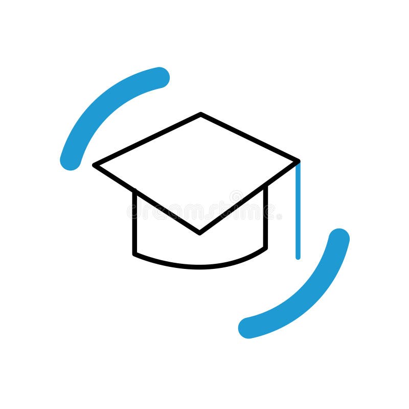 Graduation Hat Academic Icon. Vector Stock Vector - Illustration of ...