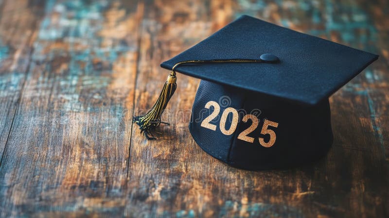 Graduation Hat with 2025, Background with Space for Text. Celebrating ...