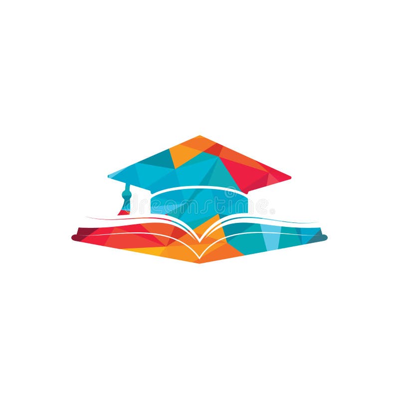 Graduation Hat and Book Vector Logo Template. Stock Illustration ...