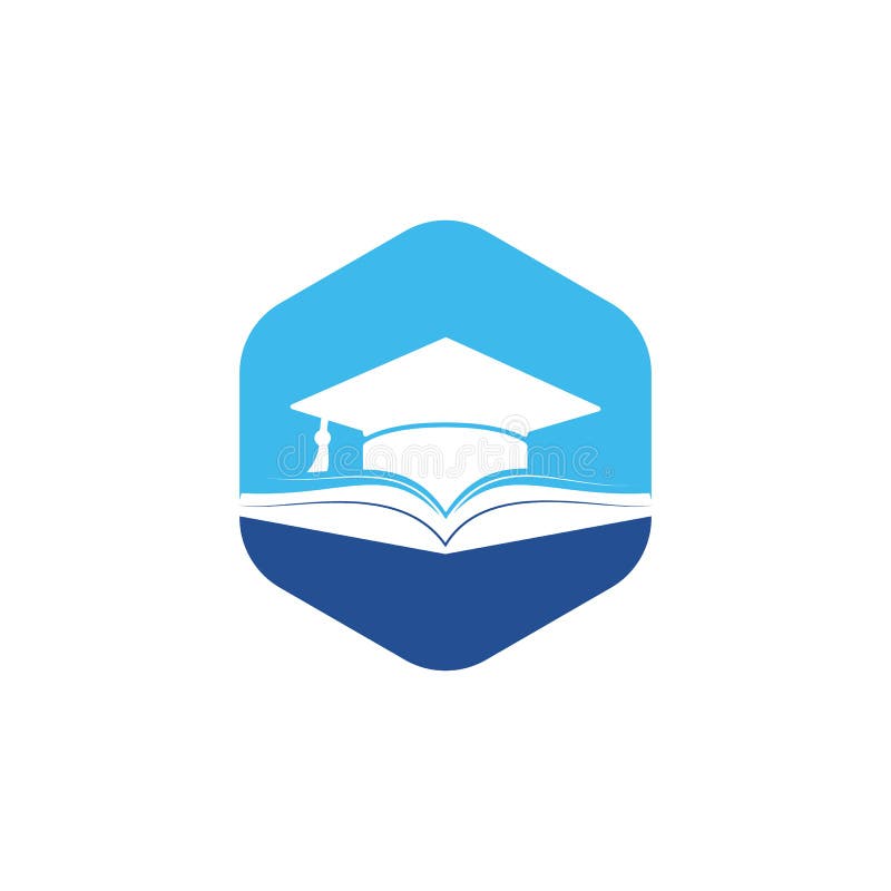 Graduation Hat and Book Vector Logo Template. Stock Illustration ...