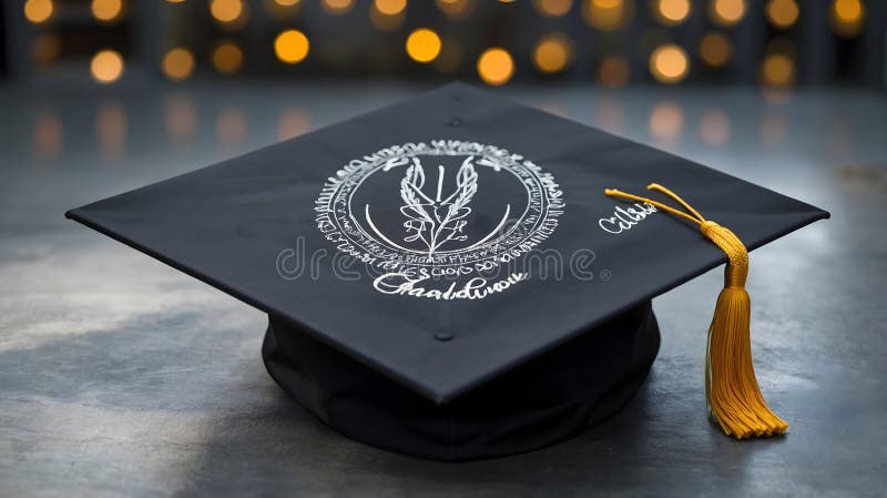 Graduation Hat Design Featuring Motivational Quote in Flowing Script ...