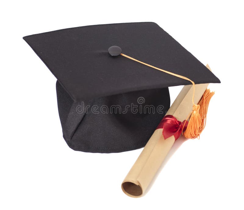 Graduation hat and diploma stock photo. Image of education - 14472502