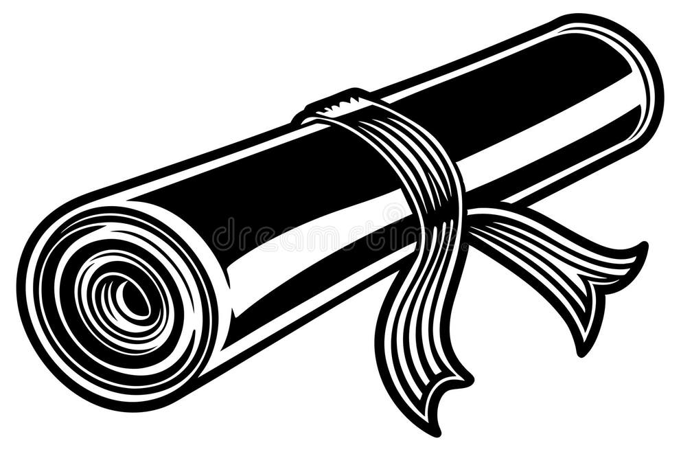 Graduation Hat and Diploma Vector Stock Vector - Illustration of ...