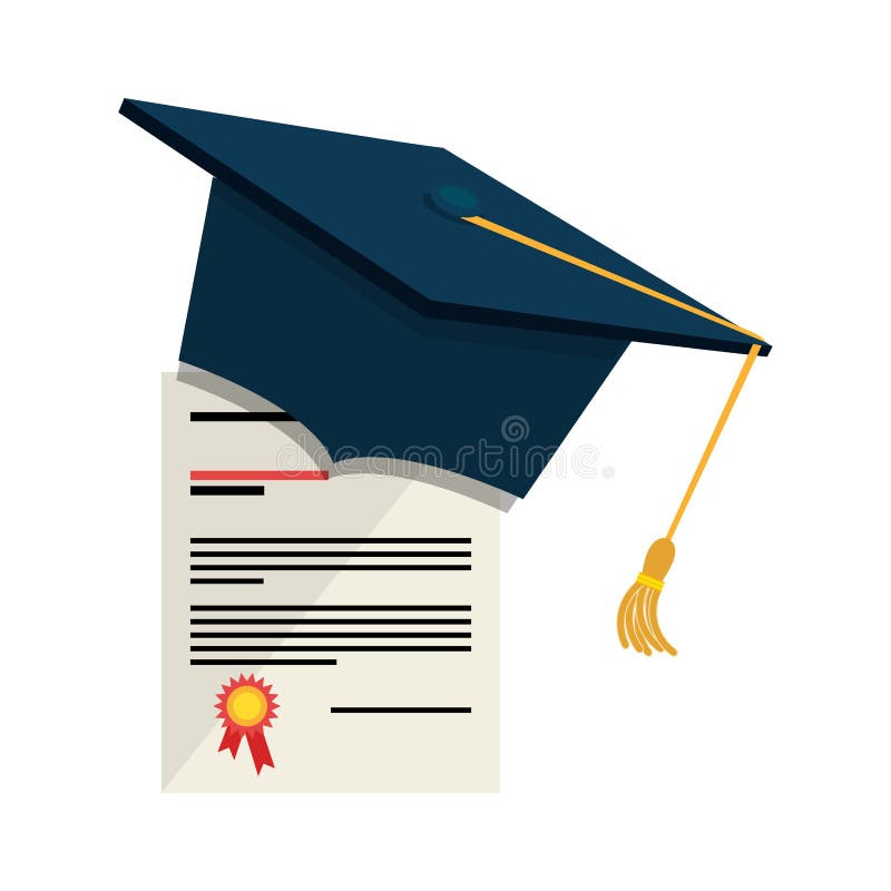 Graduation Hat Element Icon Stock Illustration - Illustration of sign ...