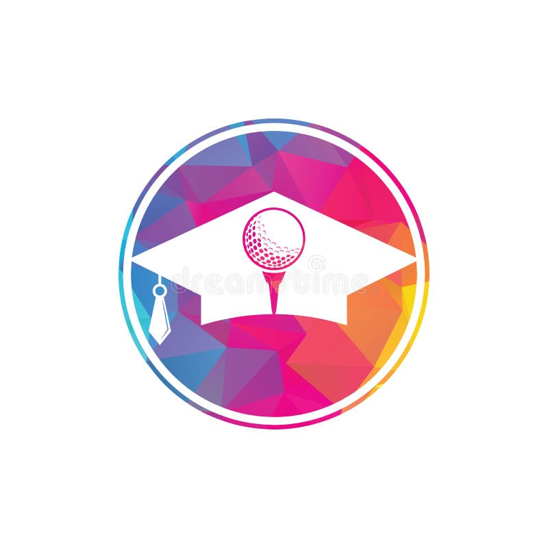 Graduation Hat and Golf Ball Logo Design. Stock Vector - Illustration ...