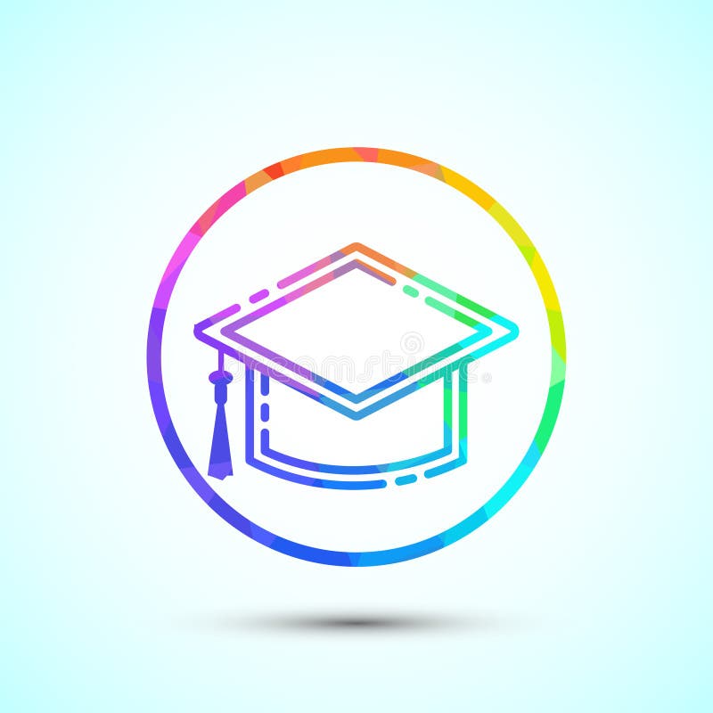 Graduation Hat Icon Design, Academic Cap Icon for Apps and Websites ...