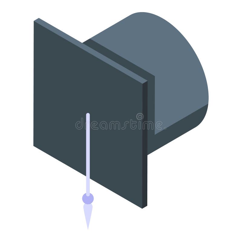 Graduation Hat Icon Isometric Vector. College Cap Stock Vector ...