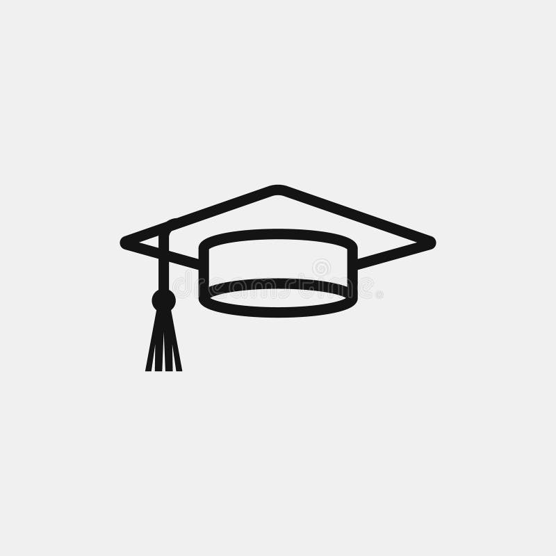Graduation Hat Icon Logo Design. Simple Flat Vector Illustration Stock ...
