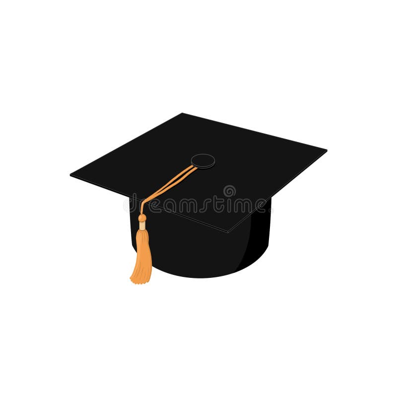 Graduation Cap with Tassel in Hands, Realistic Mortar Board. Vector ...