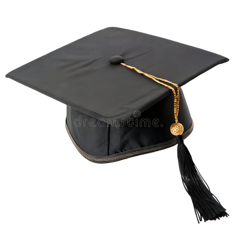 Graduation Hat Isolated on White Background Stock Illustration ...