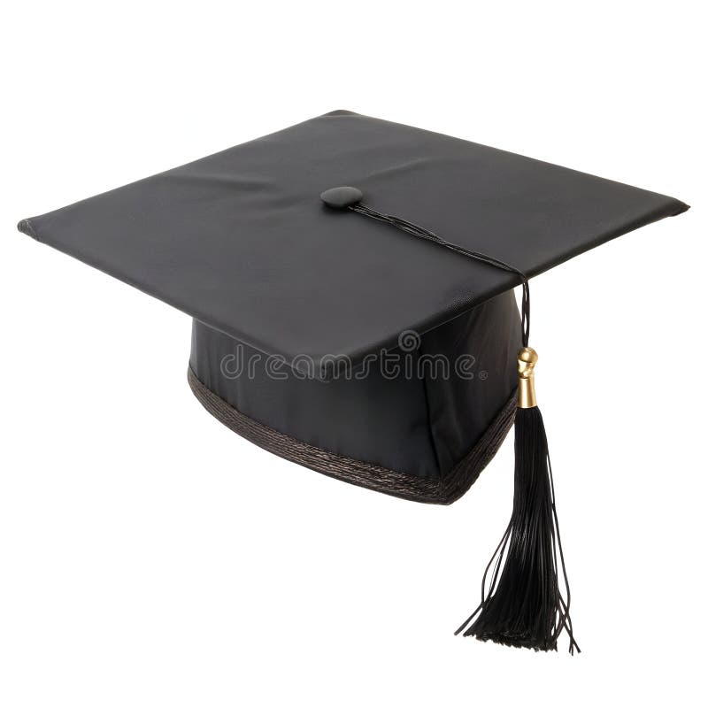 Graduation Hat Isolated on White Background Stock Illustration ...