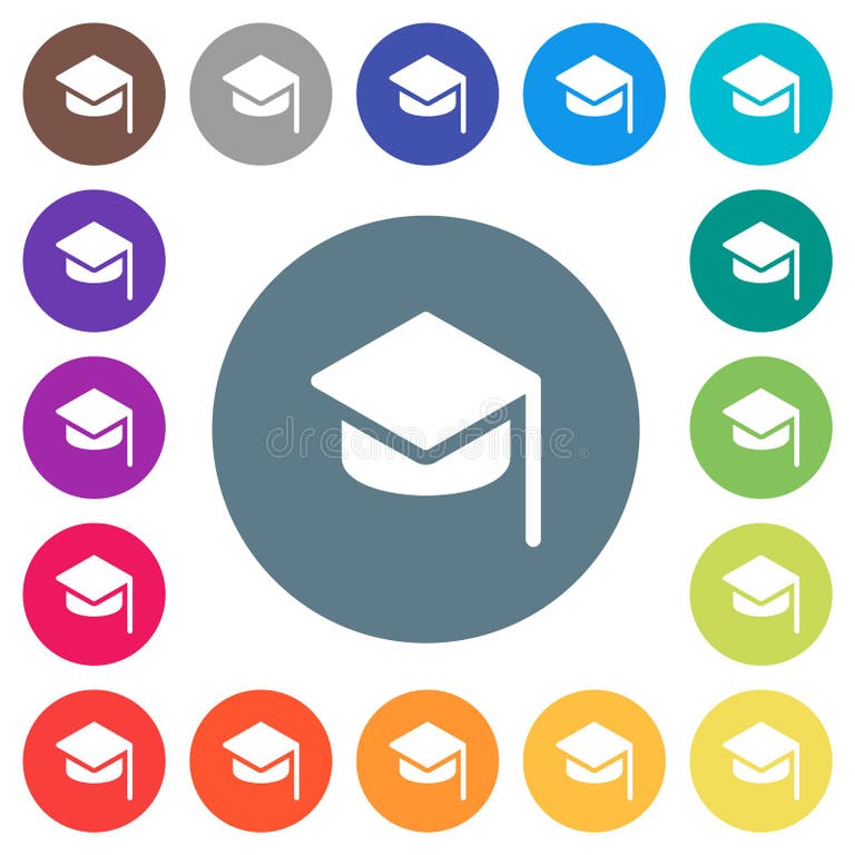 Flat Graduation Icons Stock Illustrations – 11,095 Flat Graduation ...