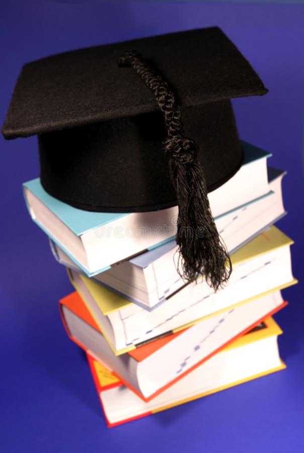 Graduation Hat, Diploma and Book Stock Photo - Image of graduating ...
