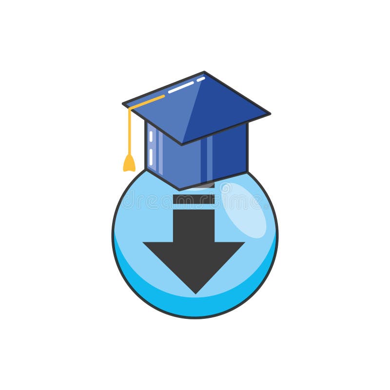 Graduation Hat Study Element Icon Stock Illustration - Illustration of ...