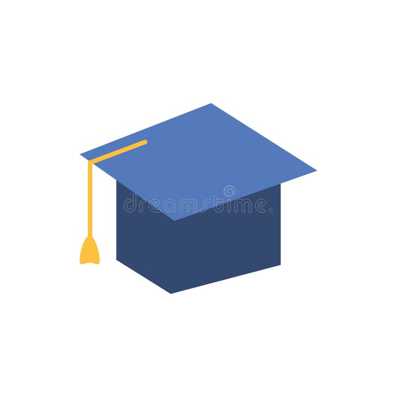 Graduation Hat Study Element Icon Stock Illustration - Illustration of ...