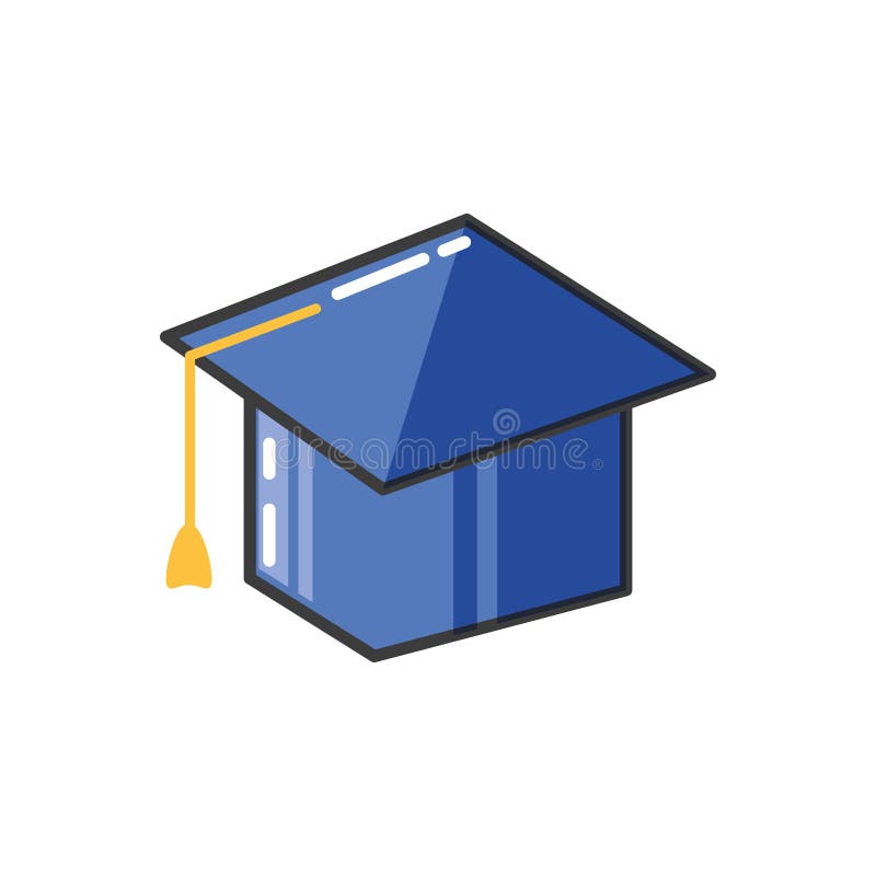 Graduation Hat Study Element Icon Stock Illustration - Illustration of ...