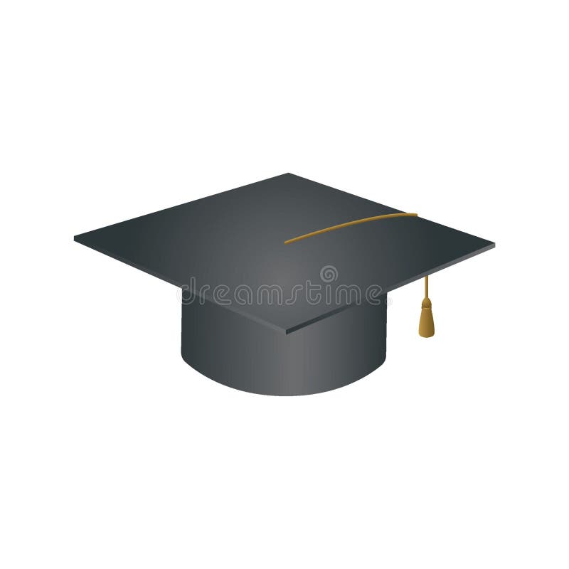 Graduation Hat. Vector Illustration Decorative Design Stock Vector ...
