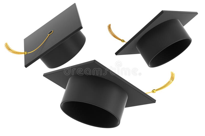 Graduation Word with Graduate Cap, Black and Gold Color, Glitter Dots ...
