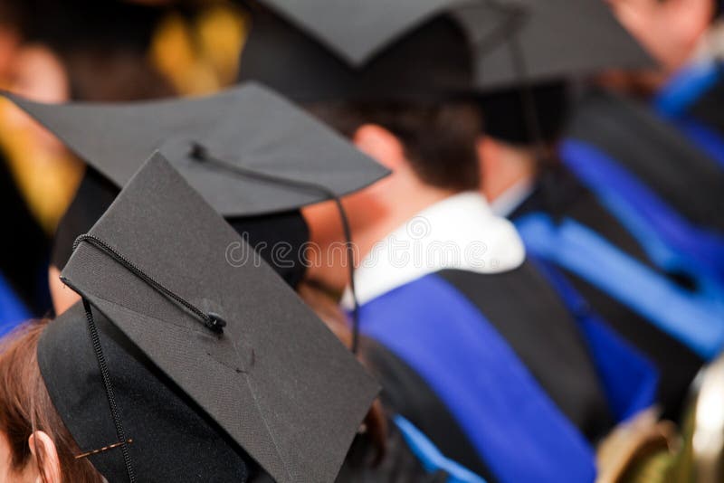 Graduation hats stock photo. Image of unfinished, blond - 11161514