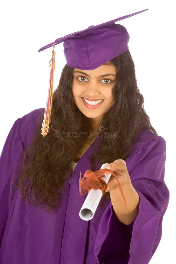 Graduation of indian girl stock image. Image of brunette - 2981739