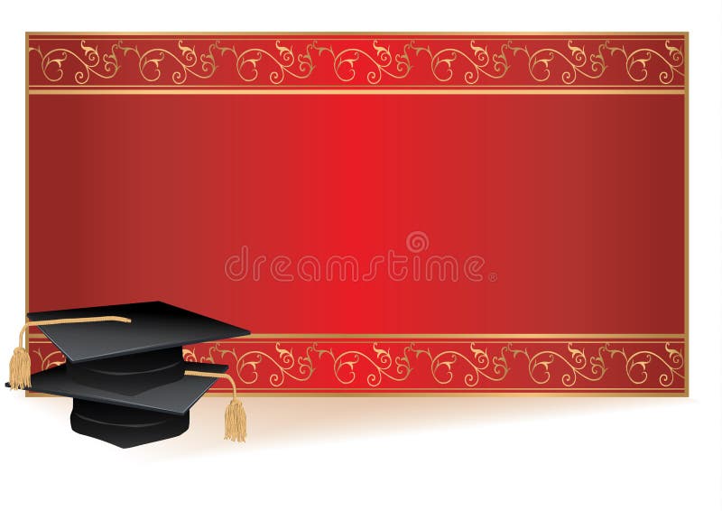 Red Graduation Borders Red And Gold Border Graduation Party