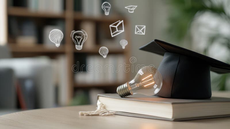 Graduation Journey: Graduate’s Hat Resting on an Open Book, Symbolizing ...