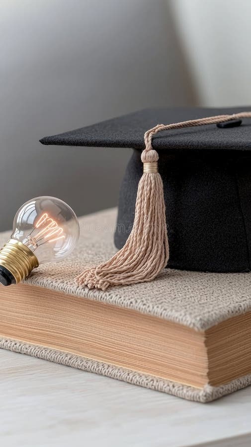 Graduation Journey: Graduate’s Hat Resting on an Open Book, Symbolizing ...