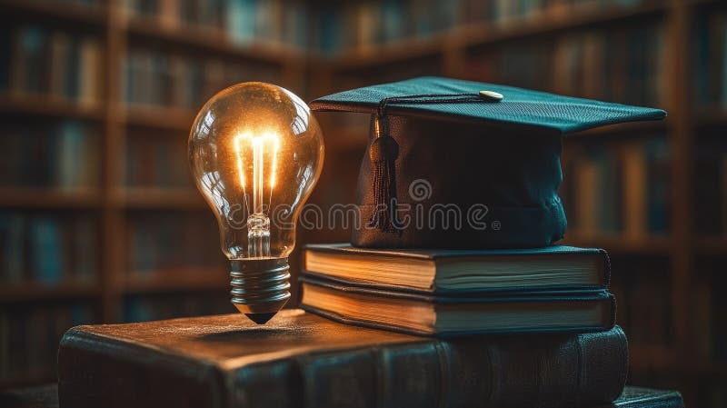 Graduation Journey: Graduate’s Hat Resting on an Open Book, Symbolizing ...