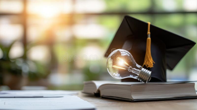 Graduation Journey: Graduate’s Hat Resting on an Open Book, Symbolizing ...