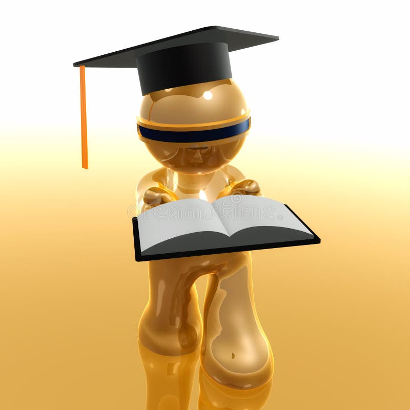 Graduation and Knowledge 3d Icon Stock Illustration - Illustration of ...