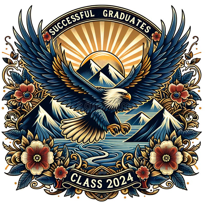 Graduation Label Design. Class of 2024 Stock Illustration ...