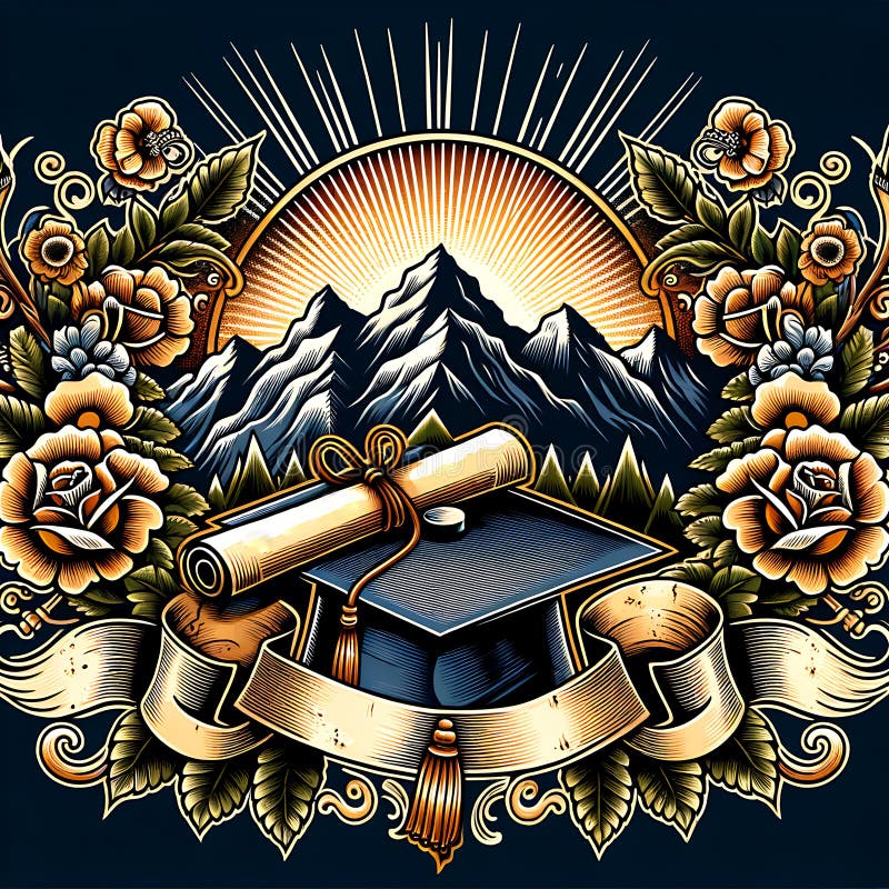 Graduation Label Design. Class of 2024 Stock Illustration ...