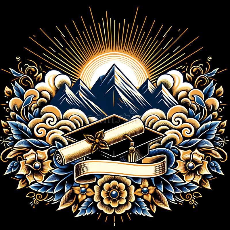 Graduation Label Design. Class of 2024 Stock Illustration ...